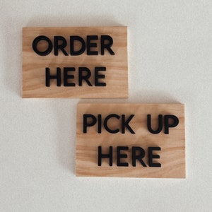 Coffee Shop Sign Set: Order Here, Pick up Here - Minimalist Cafe Sign ...