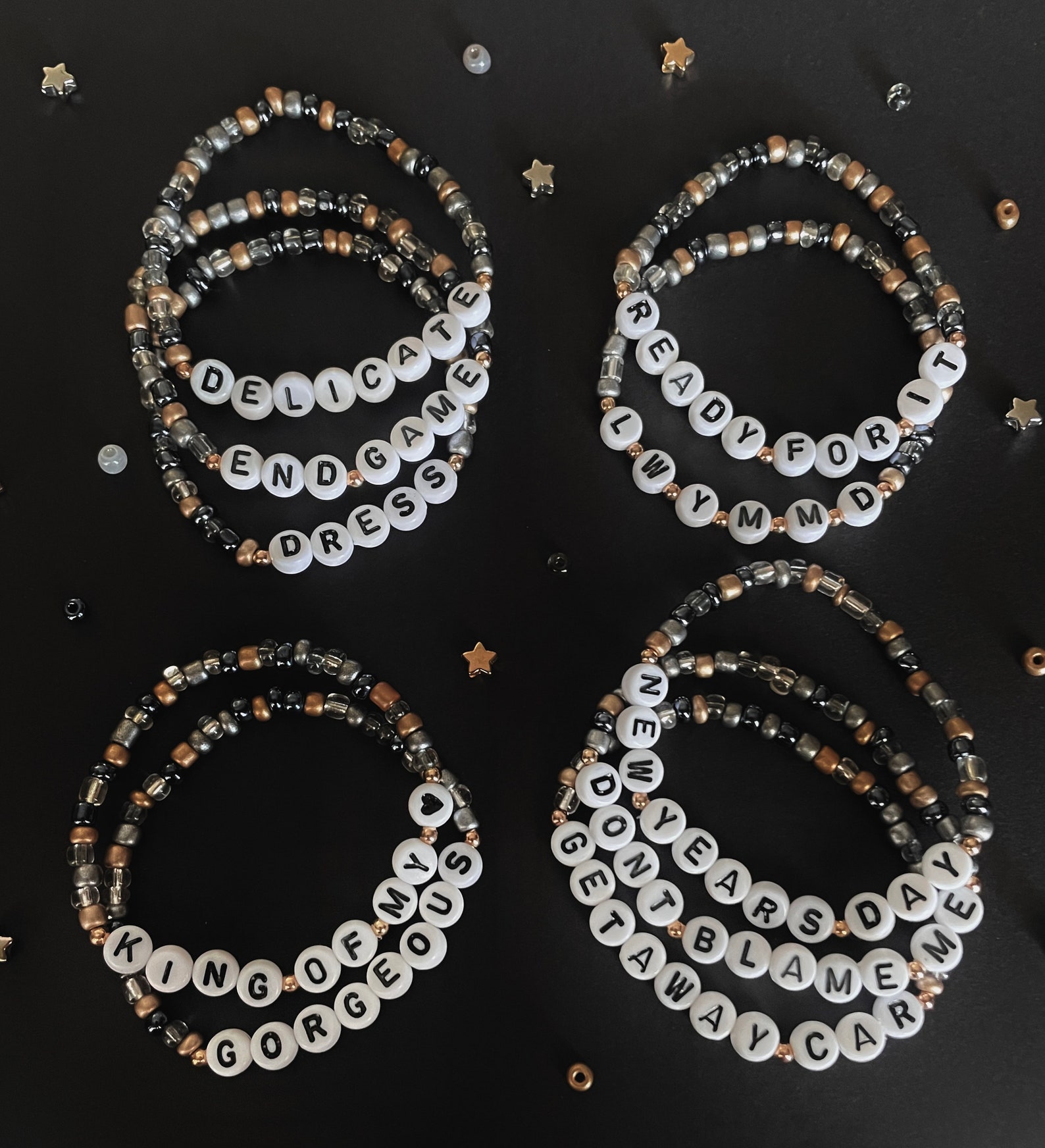 ERAS TOUR REPUTATION Friendship Bracelets Set of 10 Bracelets Swiftie ...