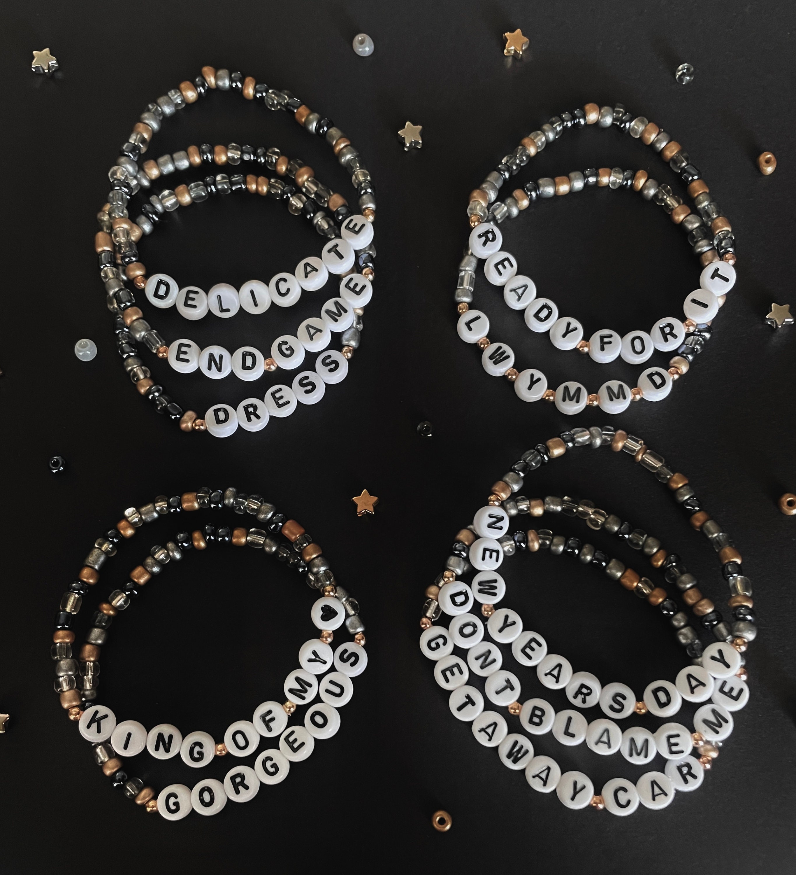 ERAS TOUR REPUTATION Friendship Bracelets Set of 10 Bracelets Swiftie ...