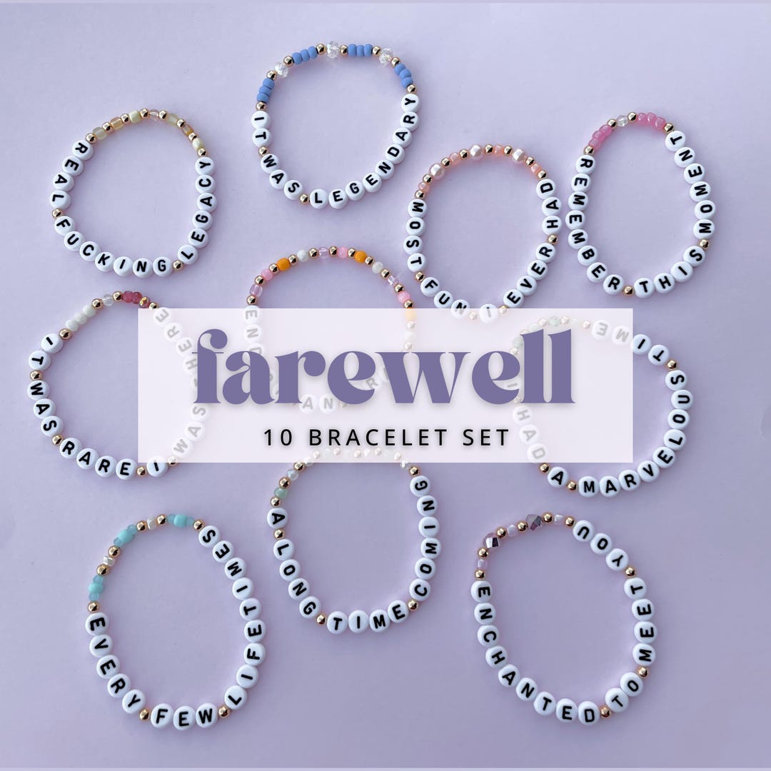 ERAS | FAREWELL Friendship Bracelets | Set of 10 Bracelets - Etsy