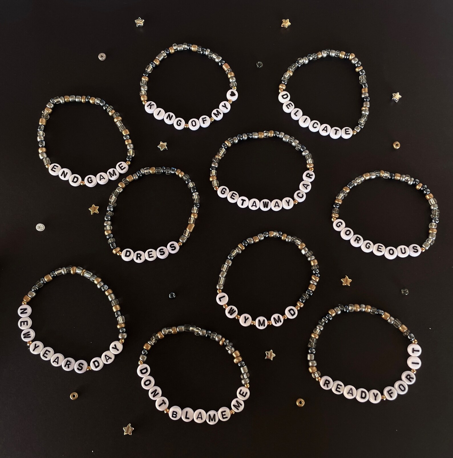 ERAS TOUR REPUTATION Friendship Bracelets Set of 10 Bracelets Swiftie ...