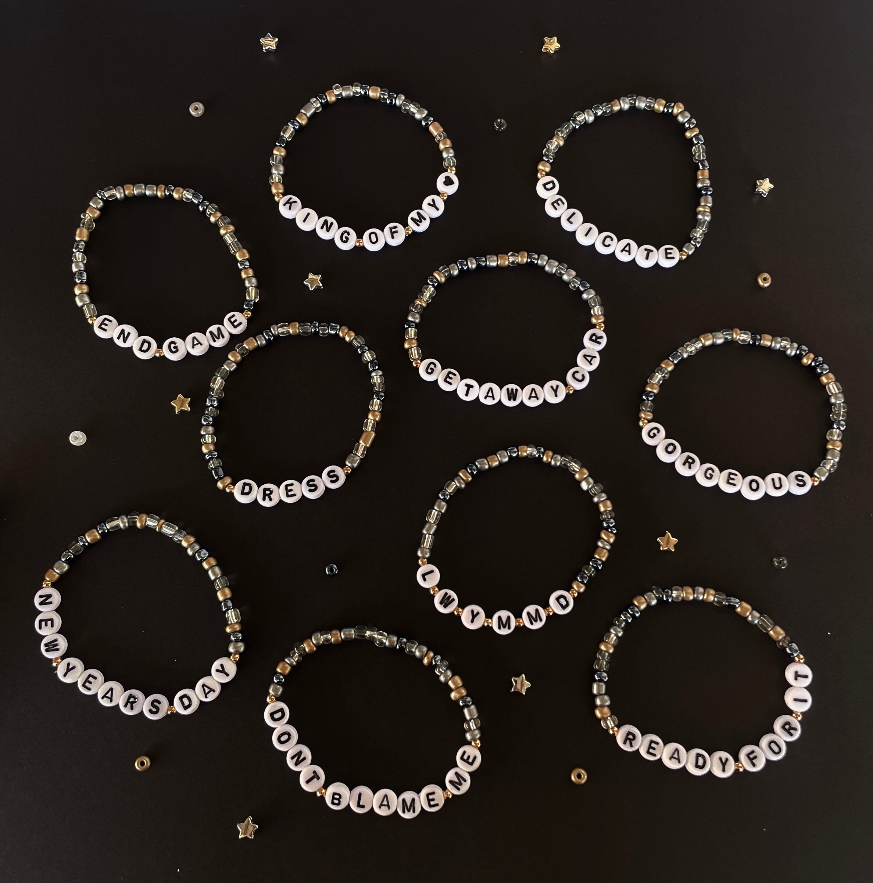 ERAS TOUR REPUTATION Friendship Bracelets Set of 10 Bracelets Swiftie ...