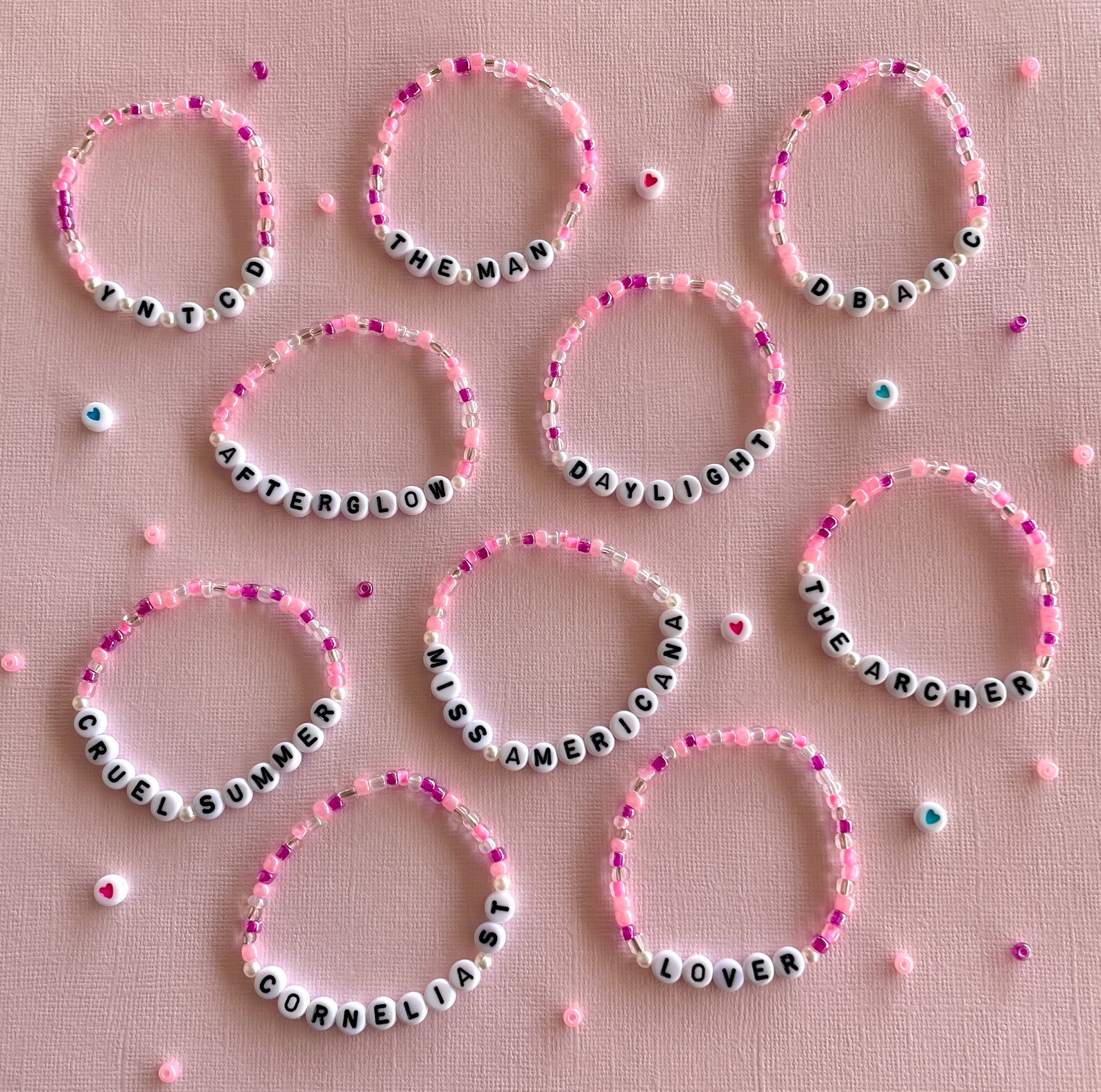 ERAS TOUR LOVER Friendship Bracelets Set of 10 Bracelets Swiftie ...