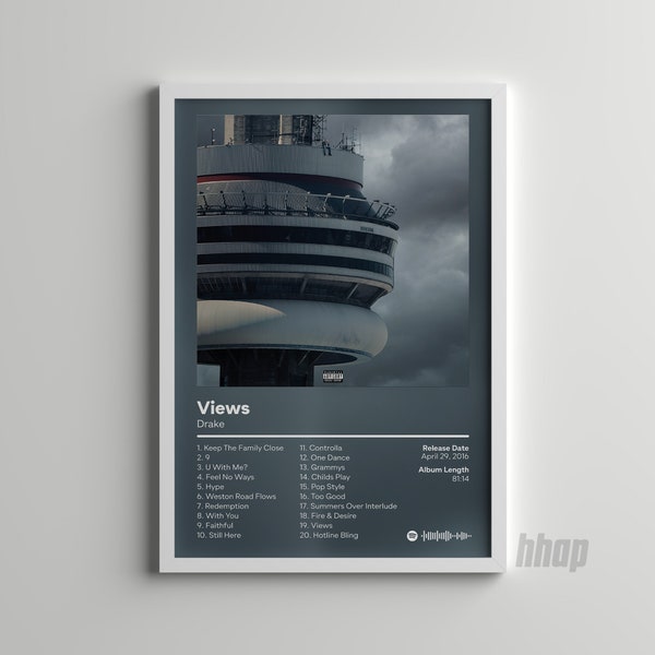 Views Album Cover Poster - Etsy Singapore