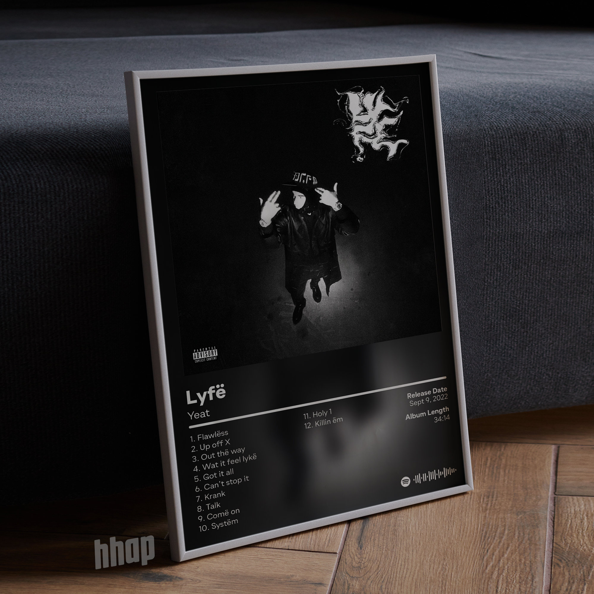 Yeat Lyfe Album Cover Poster Hip Hop Wall Art Yeat Rapper Print Sold By Eric Lewis Sku