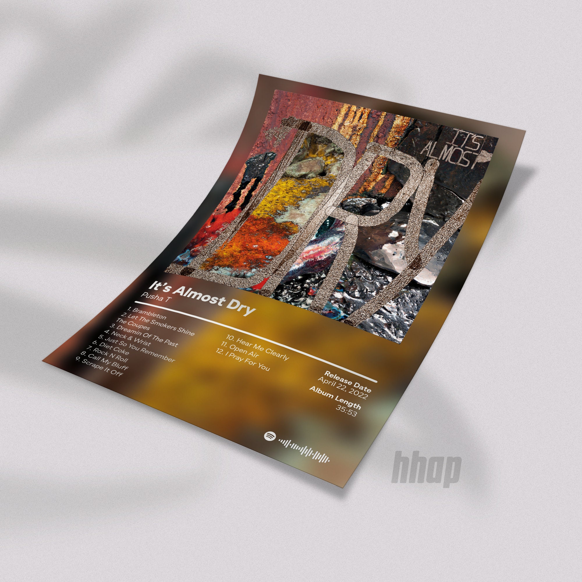 Pusha T - It's Almost Dry - Album Poster sold by Studio VOLLAERSZWART ...