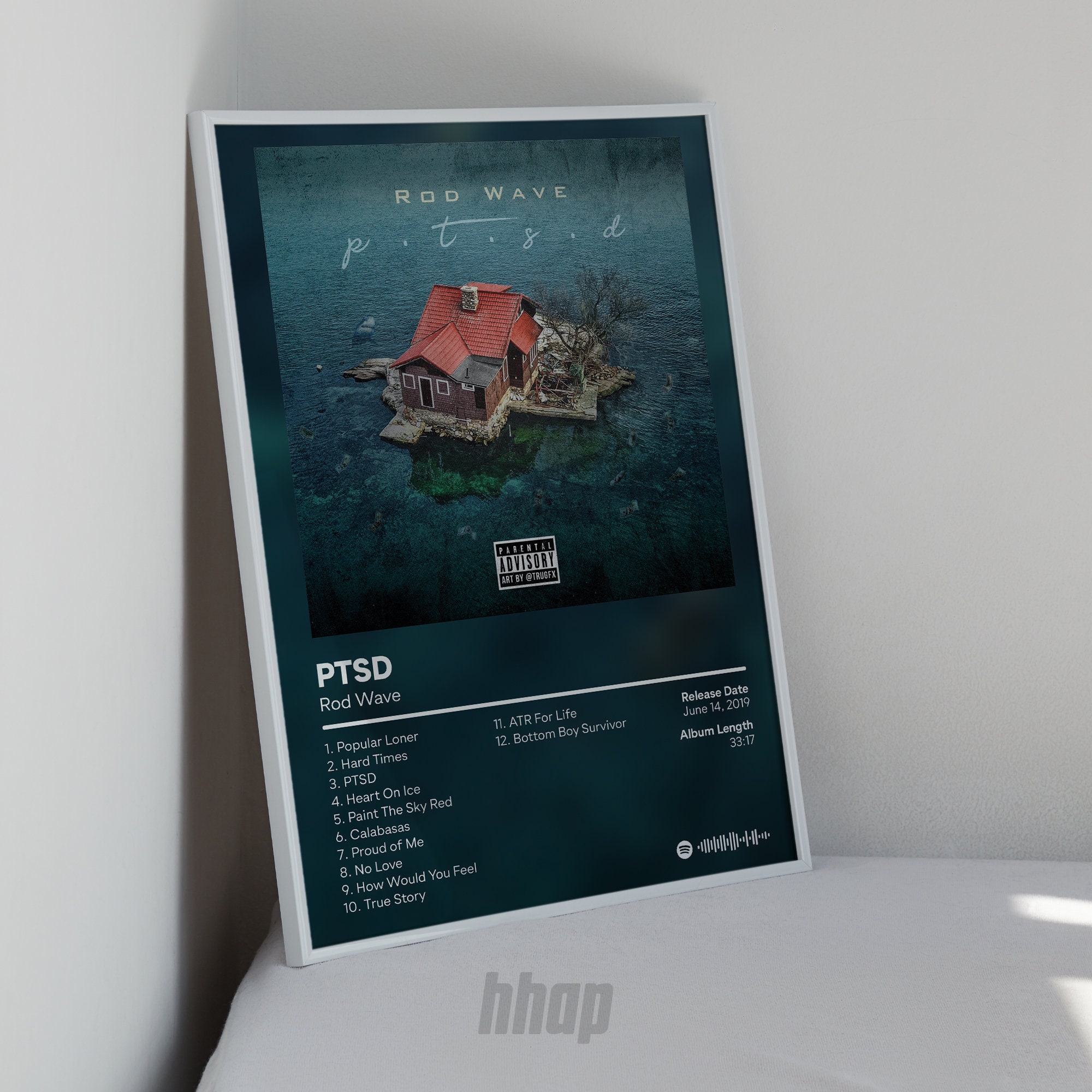 Rod Wave - PTSD - Album Cover Poster sold by Charles Jones | SKU ...