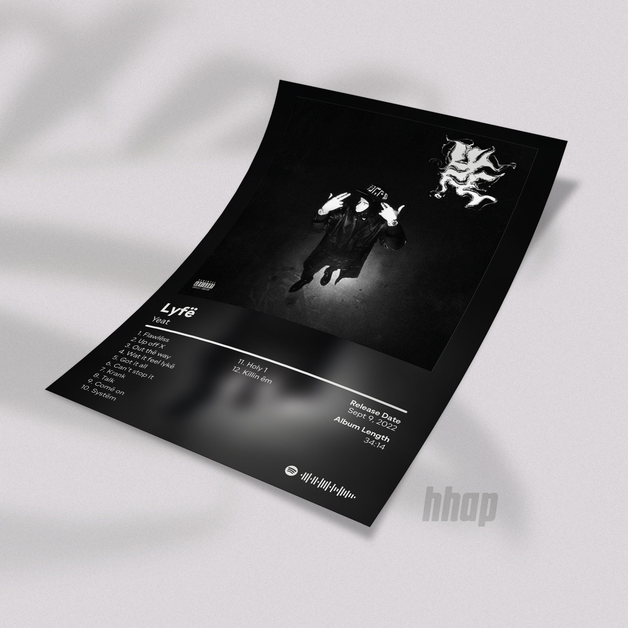 Yeat Lyfe Album Cover Poster Hip Hop Wall Art Yeat Rapper Print Sold By Eric Lewis Sku