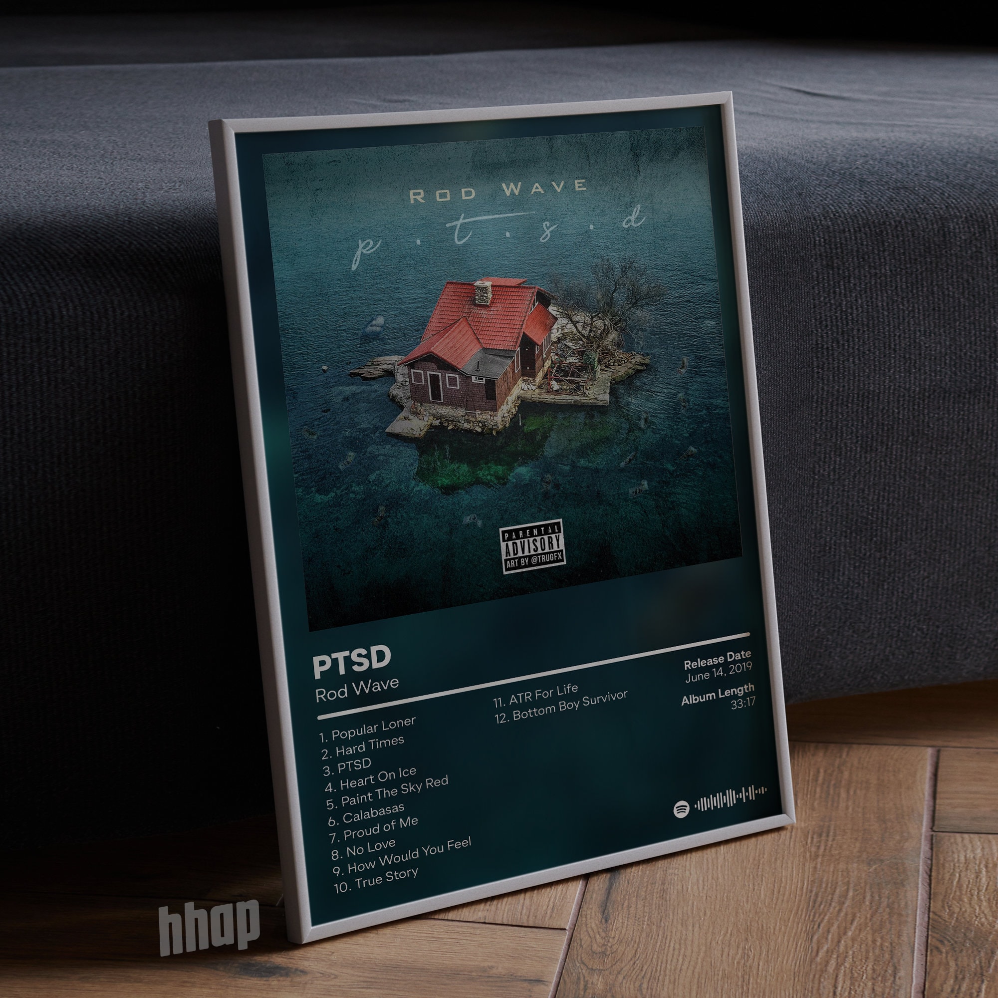 Rod Wave - PTSD - Album Cover Poster sold by Charles Jones | SKU ...