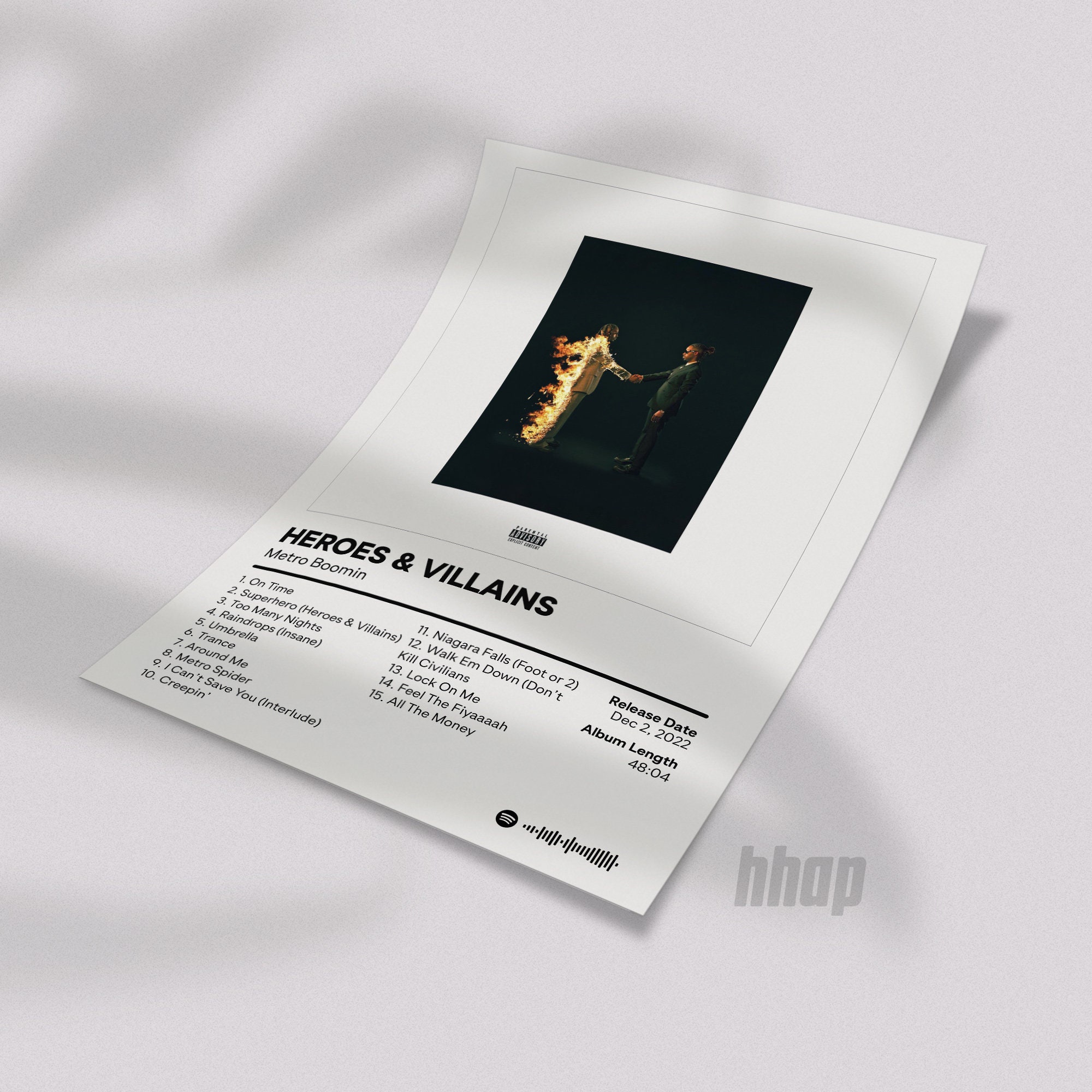 Metro Boomin - Heroes & Villains - Album Cover Poster