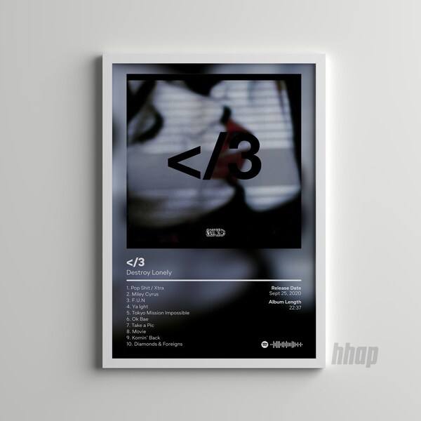 Destroy Lonely Poster - Etsy