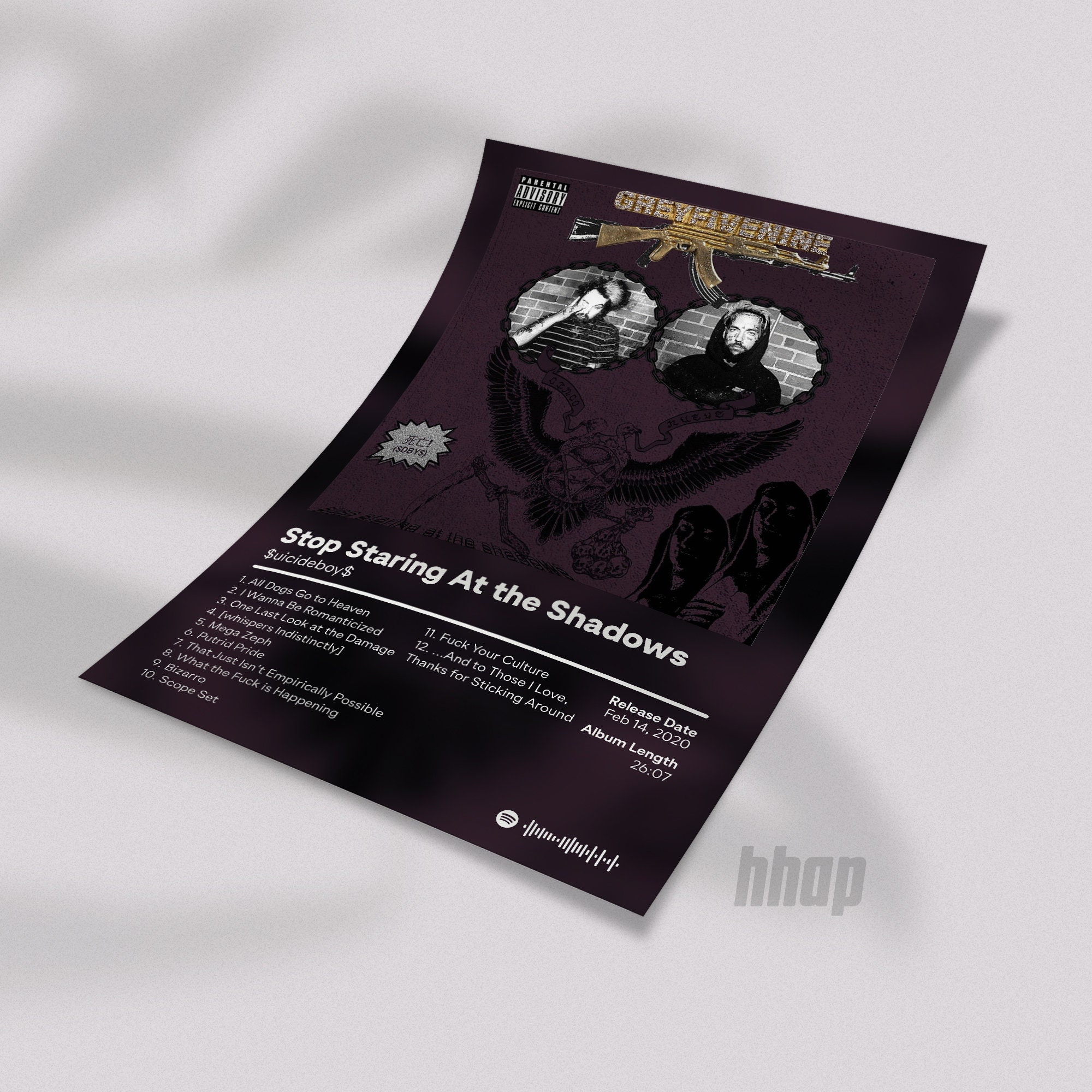 Suicideboys - Stop Staring At The Shadows - Album Poster Designed ...