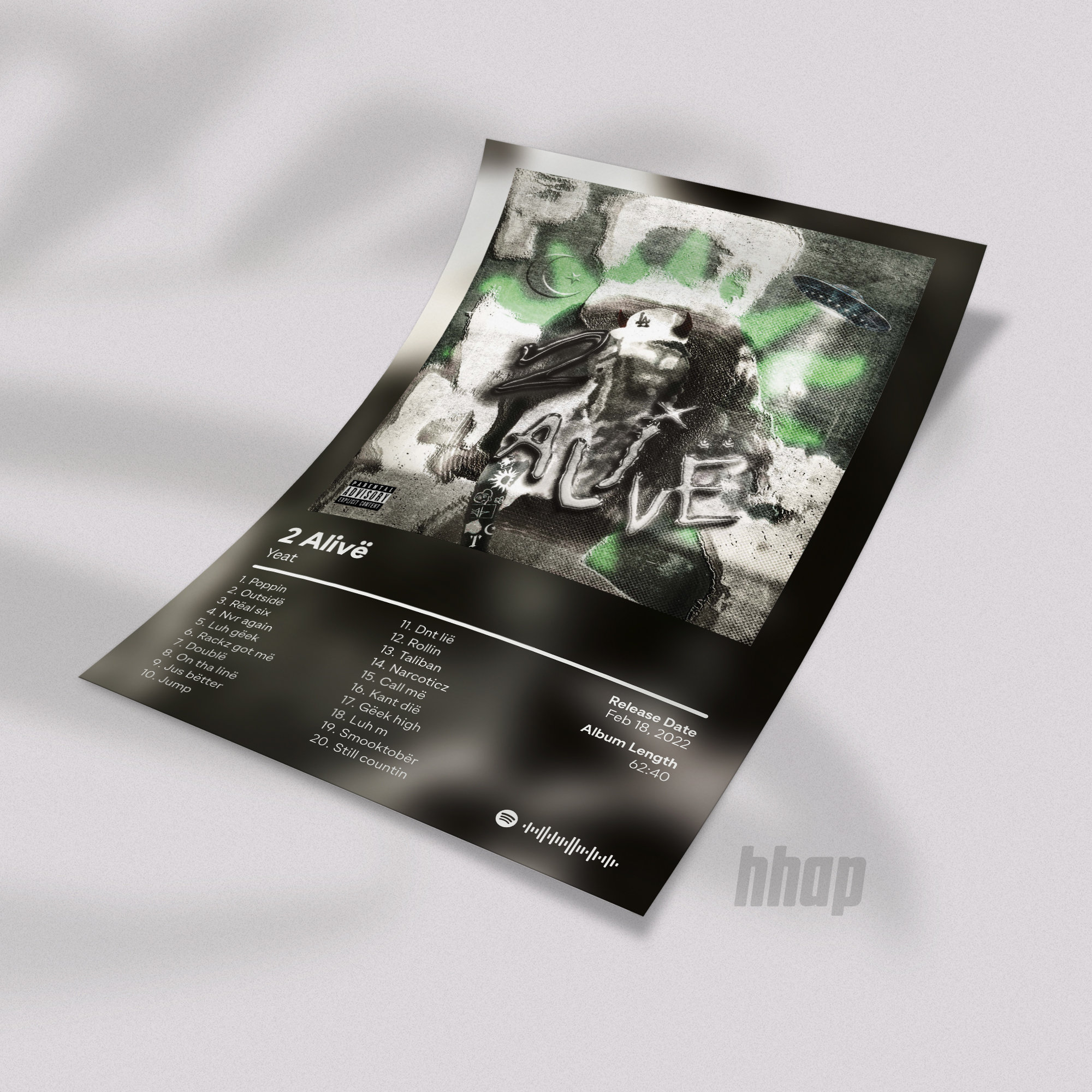 Yeat 2 Alive Custom Album Cover Yeat Rapper Poster Hip - Etsy Hong Kong