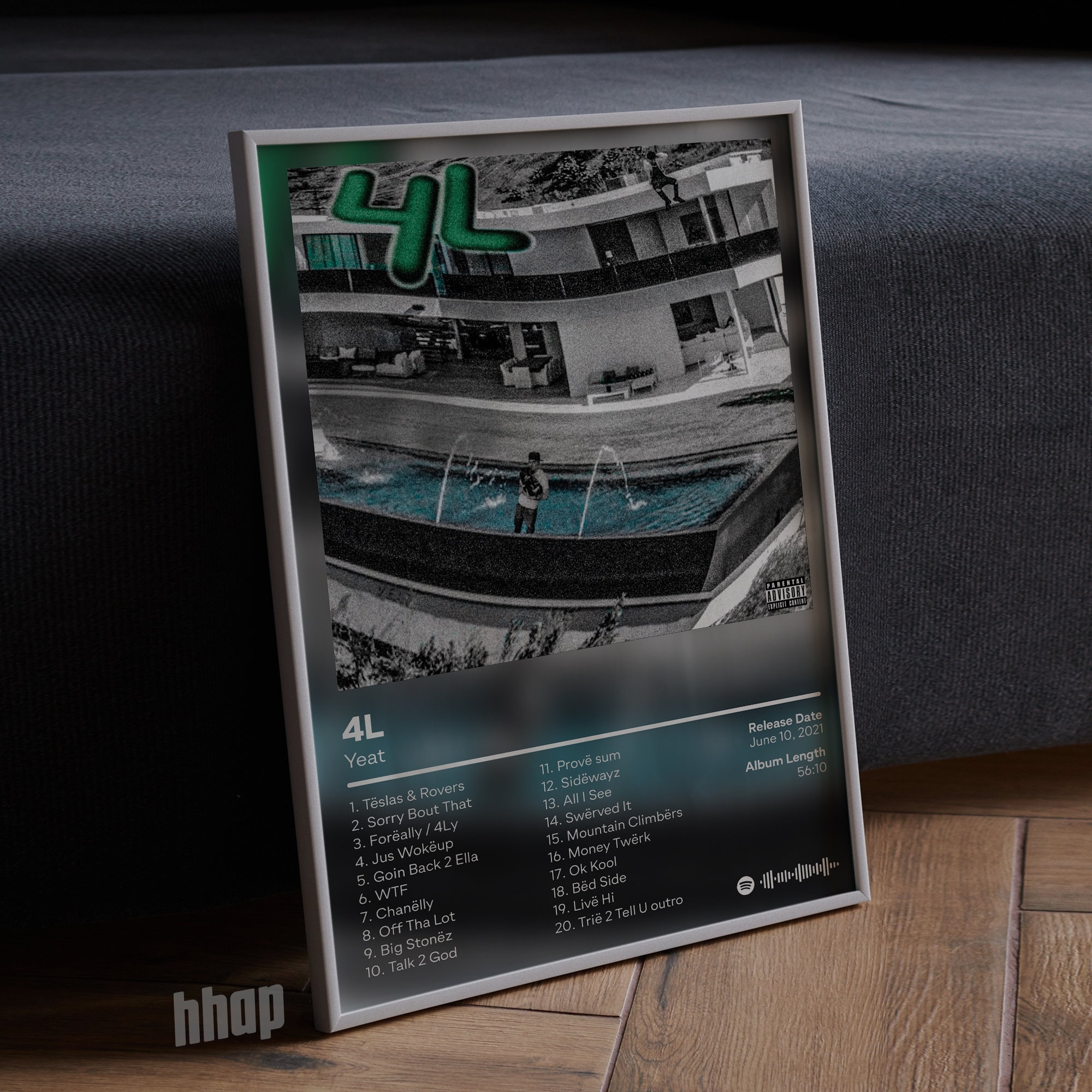 Yeat - 4L - Album Cover Poster - Yeat Rapper Print