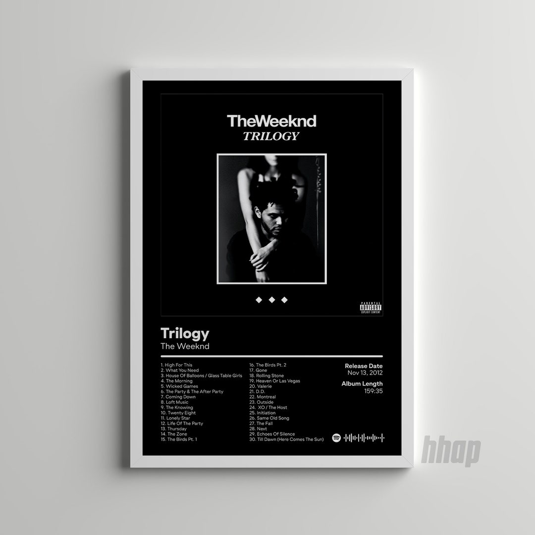 The Weeknd Trilogy Custom Album Print Hip Hop Wall Art - Etsy