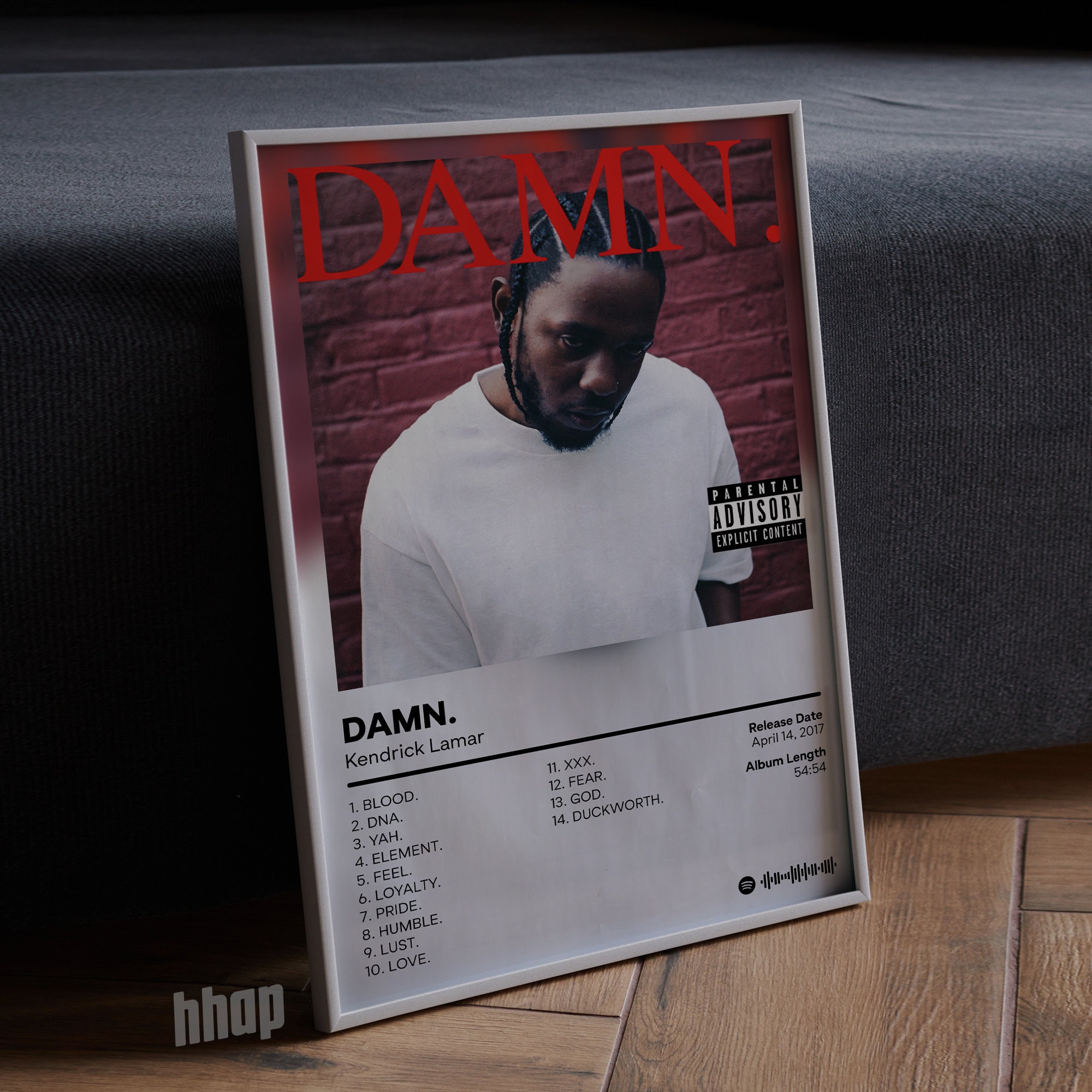 Kendrick Lamar - Damn - Hip Hop Print - Album Poster sold by Serag ...