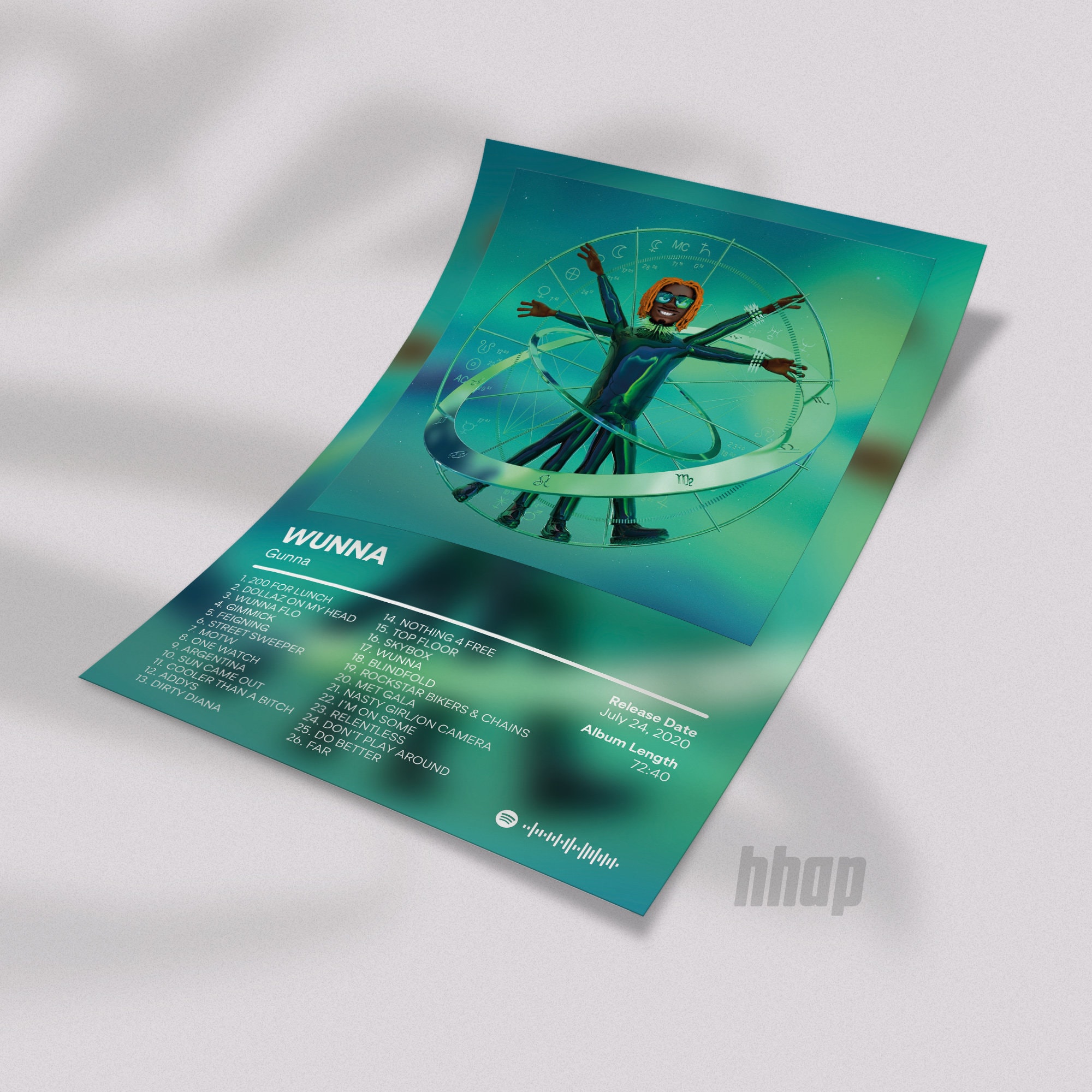 Gunna - WUNNA Album Cover Poster