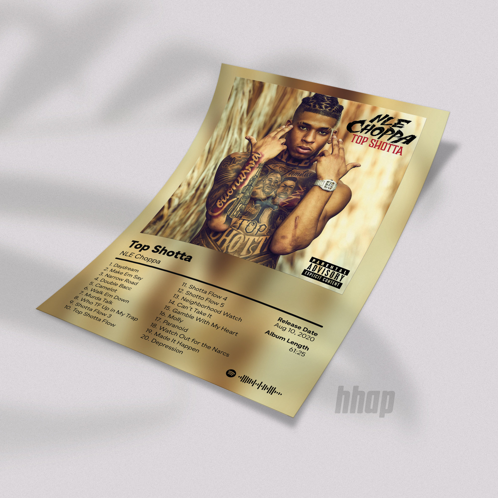 NLE Choppa - Top Shotta - Album Cover Poster sold by Pevê Azevedo | SKU ...