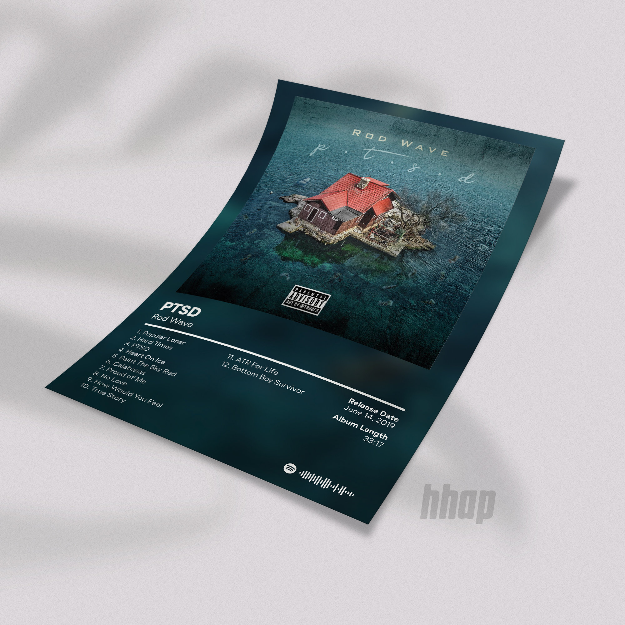 Rod Wave - PTSD - Album Cover Poster sold by Charles Jones | SKU ...