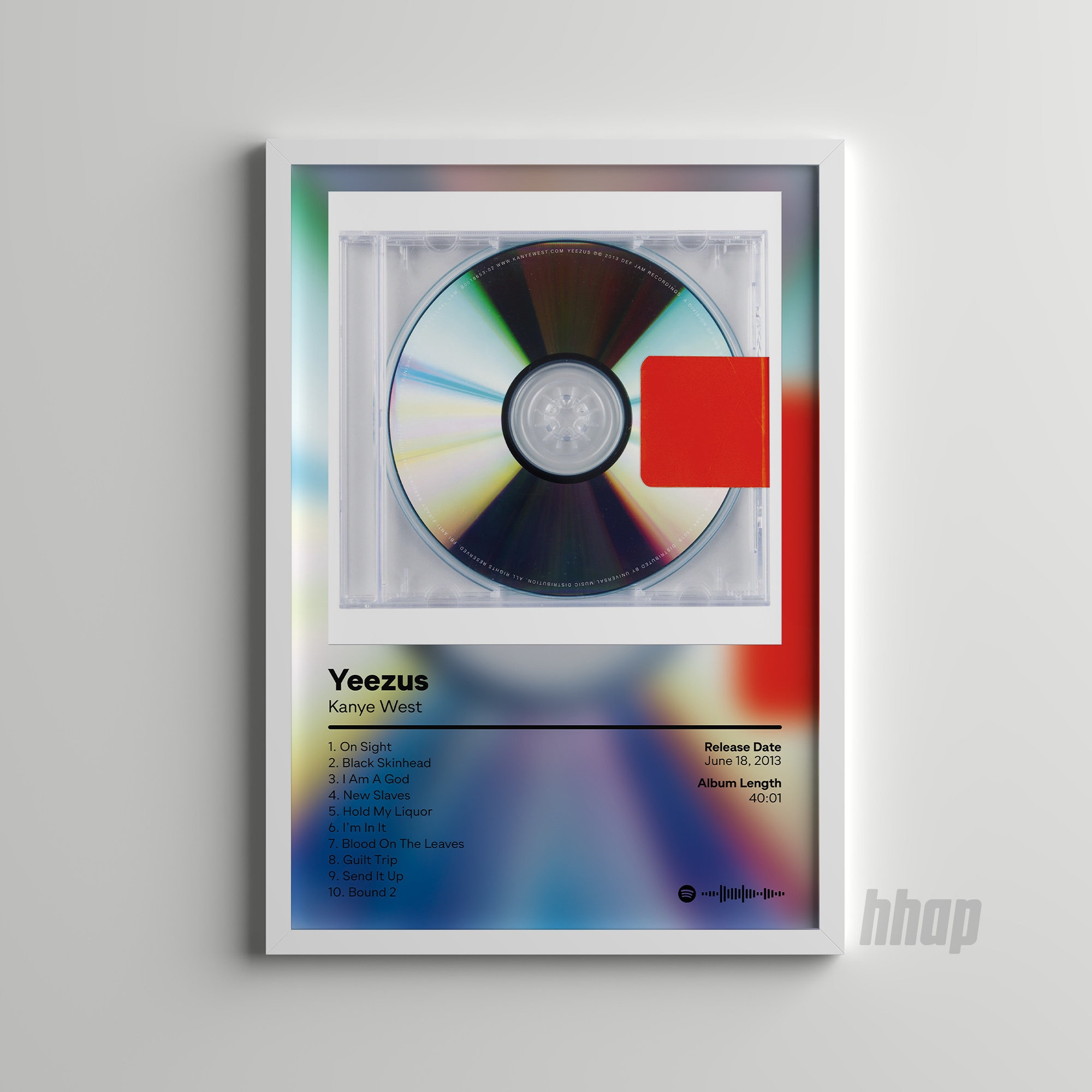 Kanye West Yeezus Album Cover Print Custom Album Cover Etsy