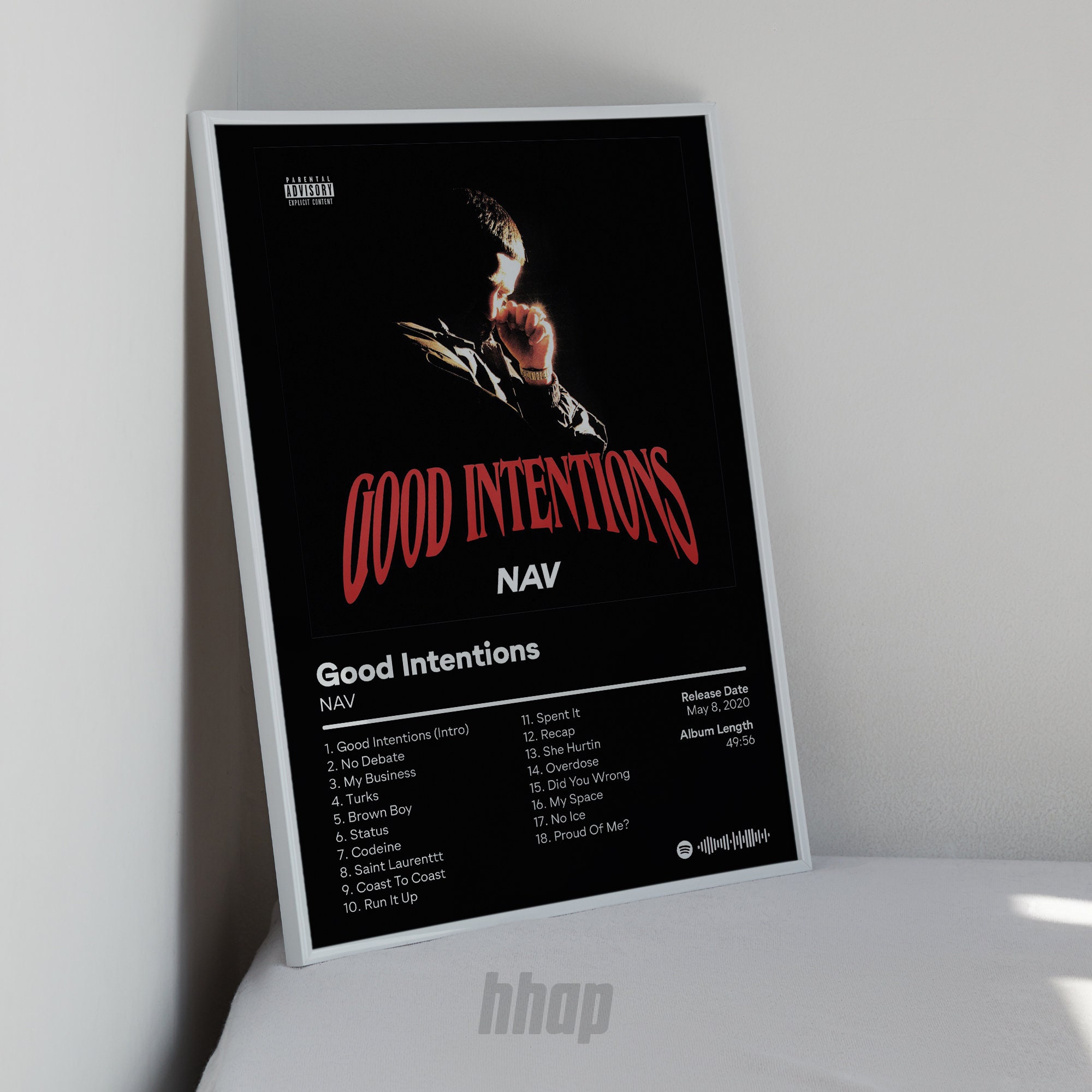 NAV - Good Intentions - Album Cover Poster - NAV Rapper Print sold by ...