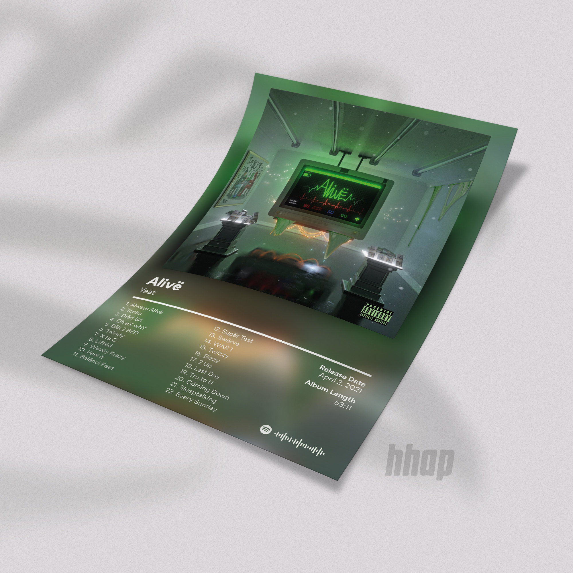 Yeat - Alive - Album Cover Poster - Yeat Poster