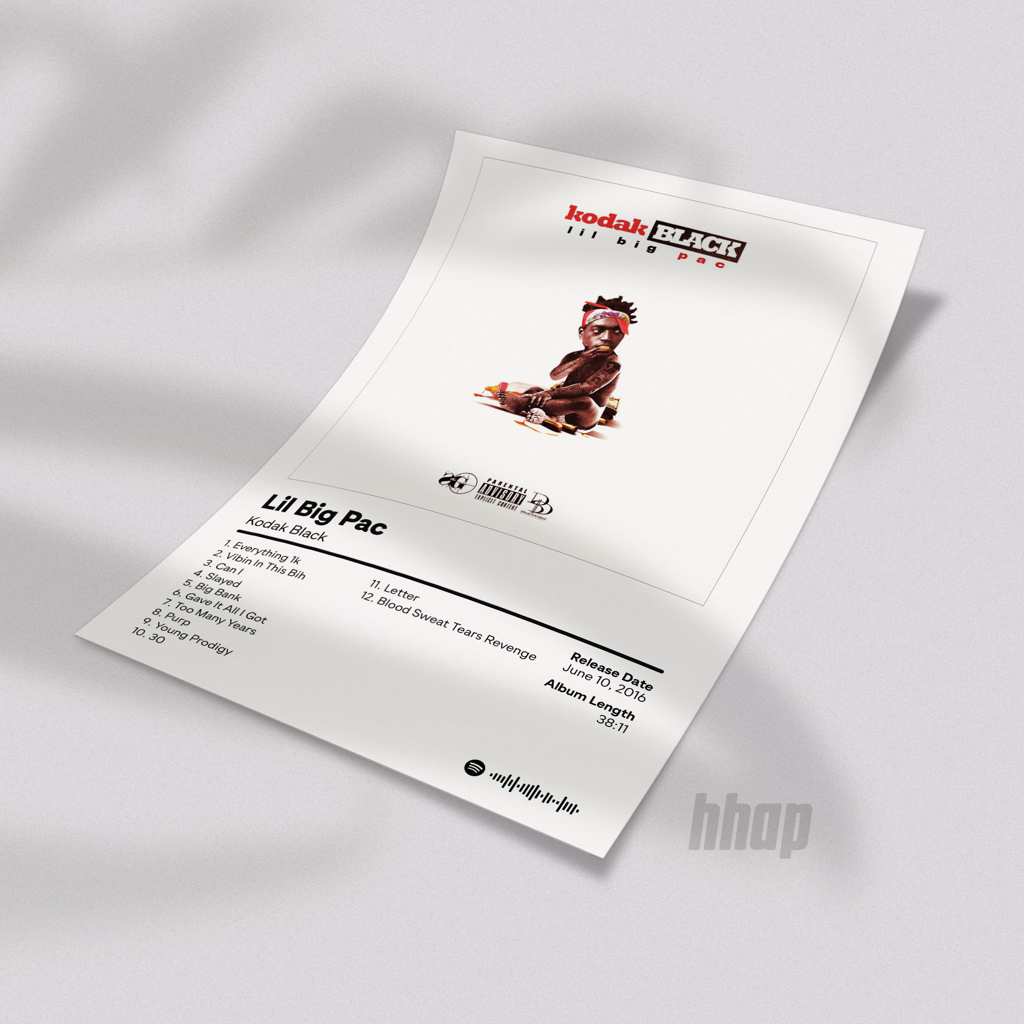 Kodak Black - Lil Big Pac - Album Poster sold by Olufemi | SKU 41615842 ...