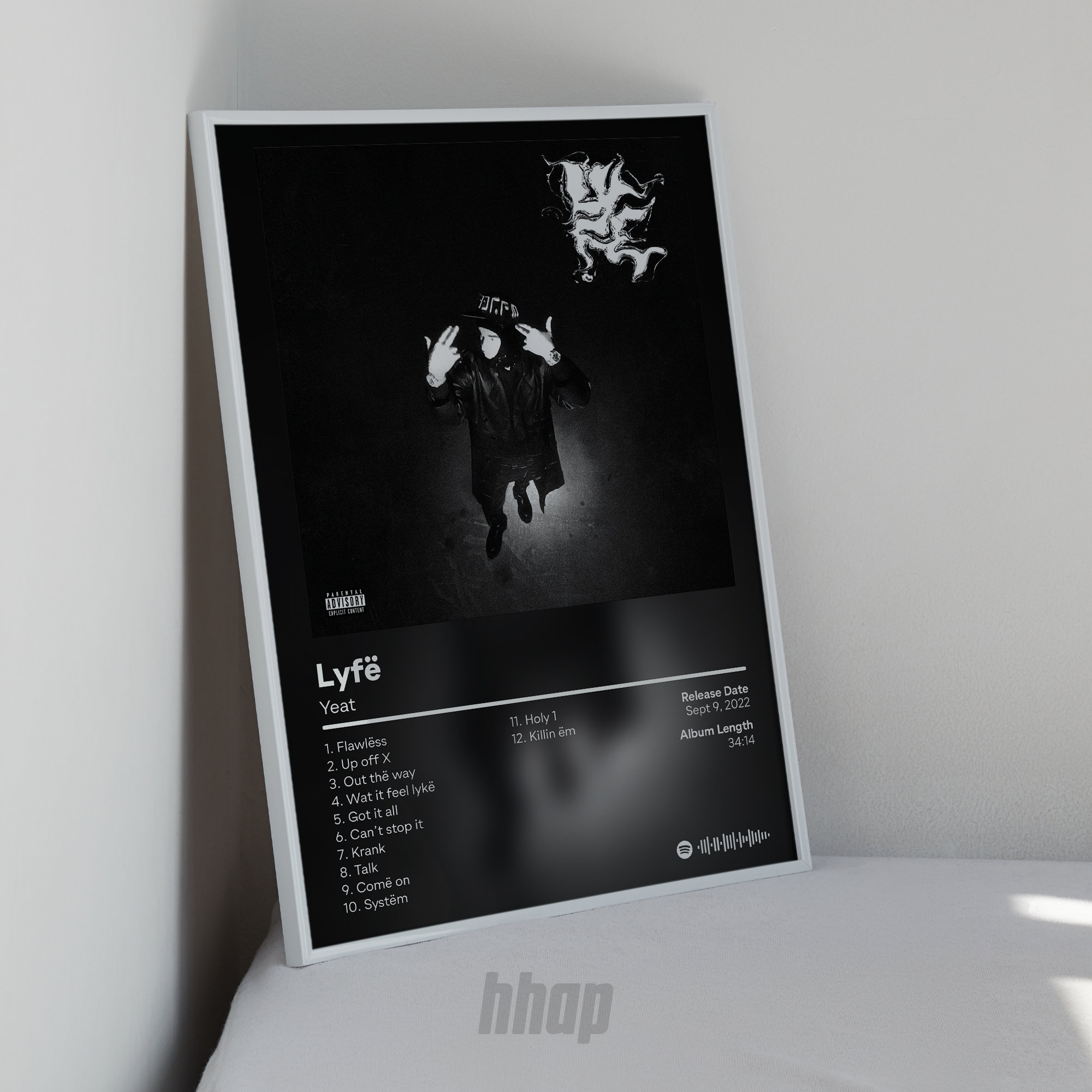 Yeat - Lyfe - Album Cover Poster- Hip Hop Wall Art - Yeat Rapper Print ...