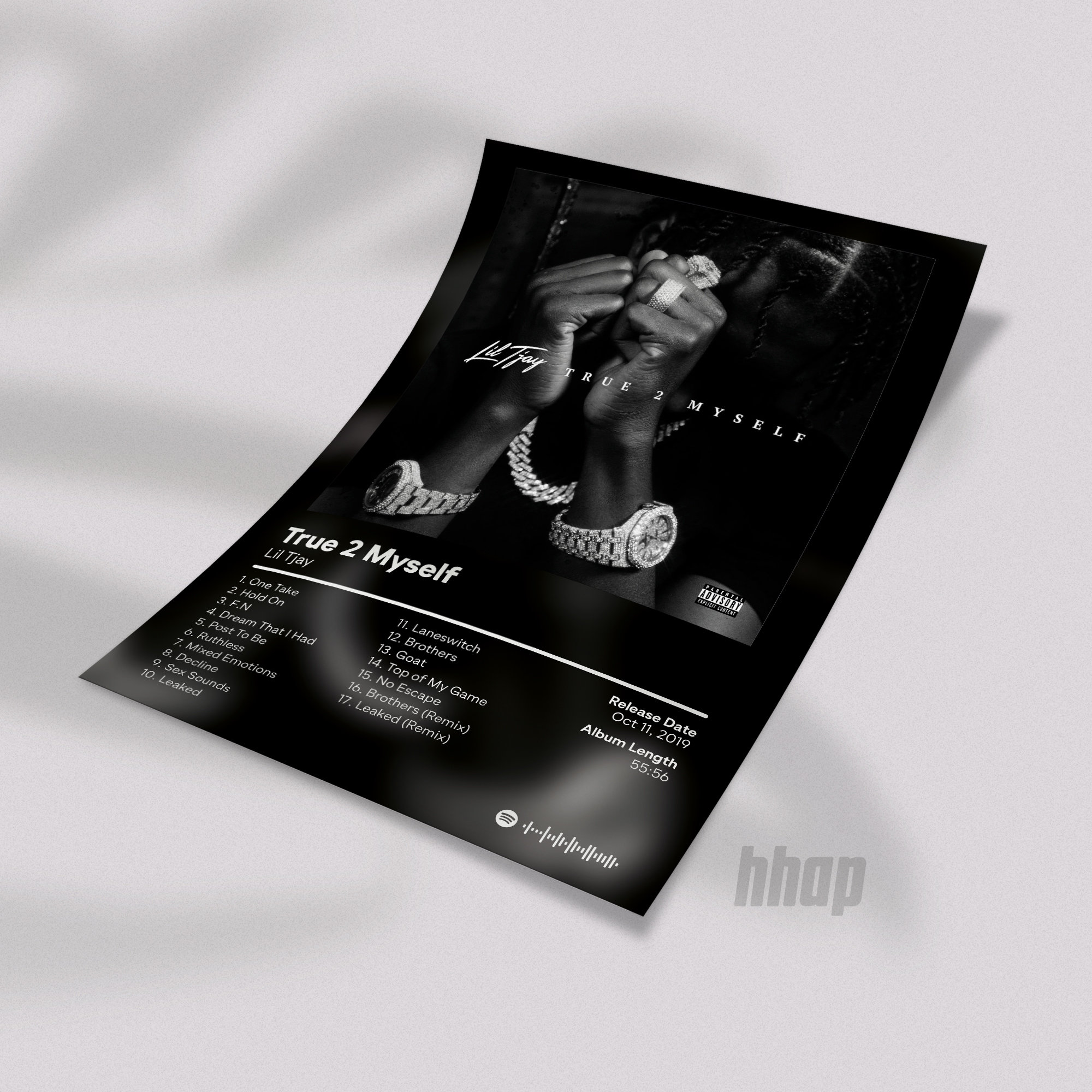 Lil Tjay - True 2 Myself - Album Cover Poster sold by Long-Distance ...