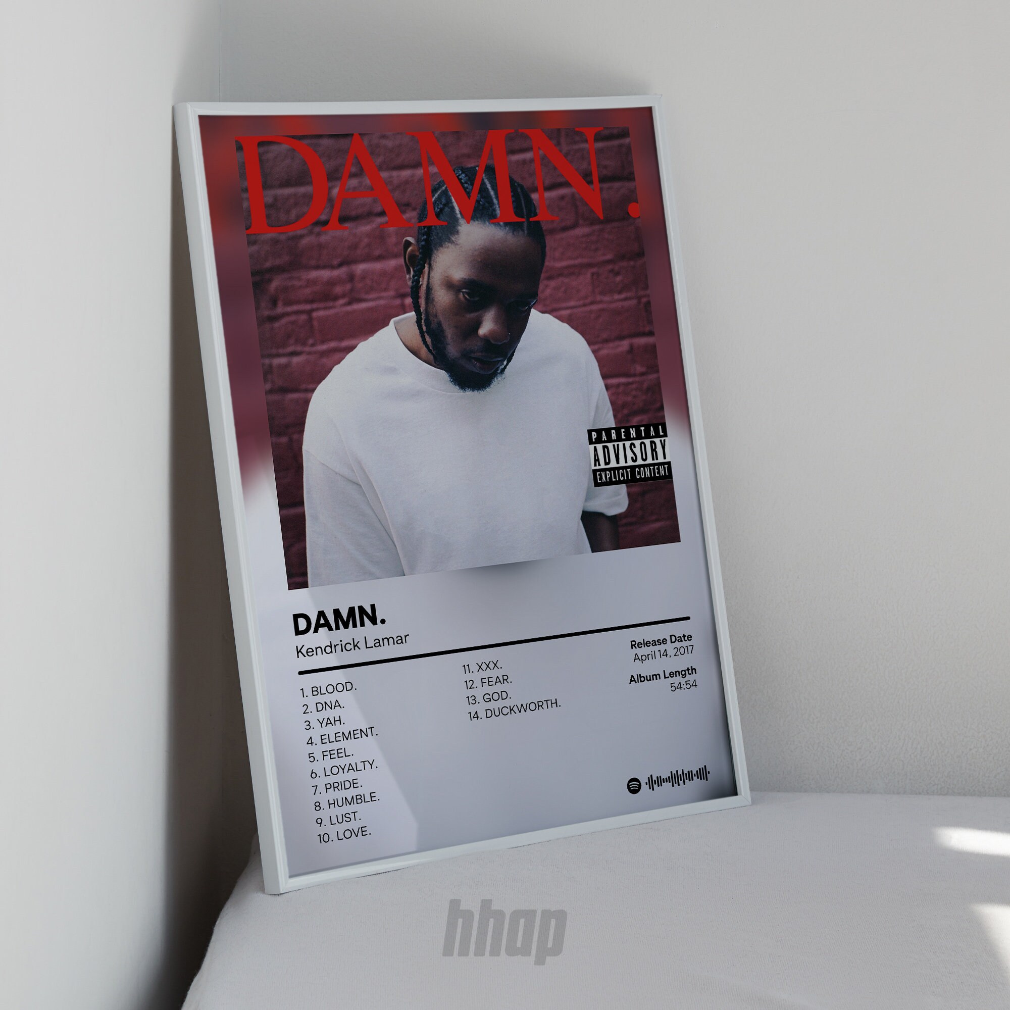 Kendrick Lamar - Damn - Hip Hop Print - Album Poster sold by Serag ...
