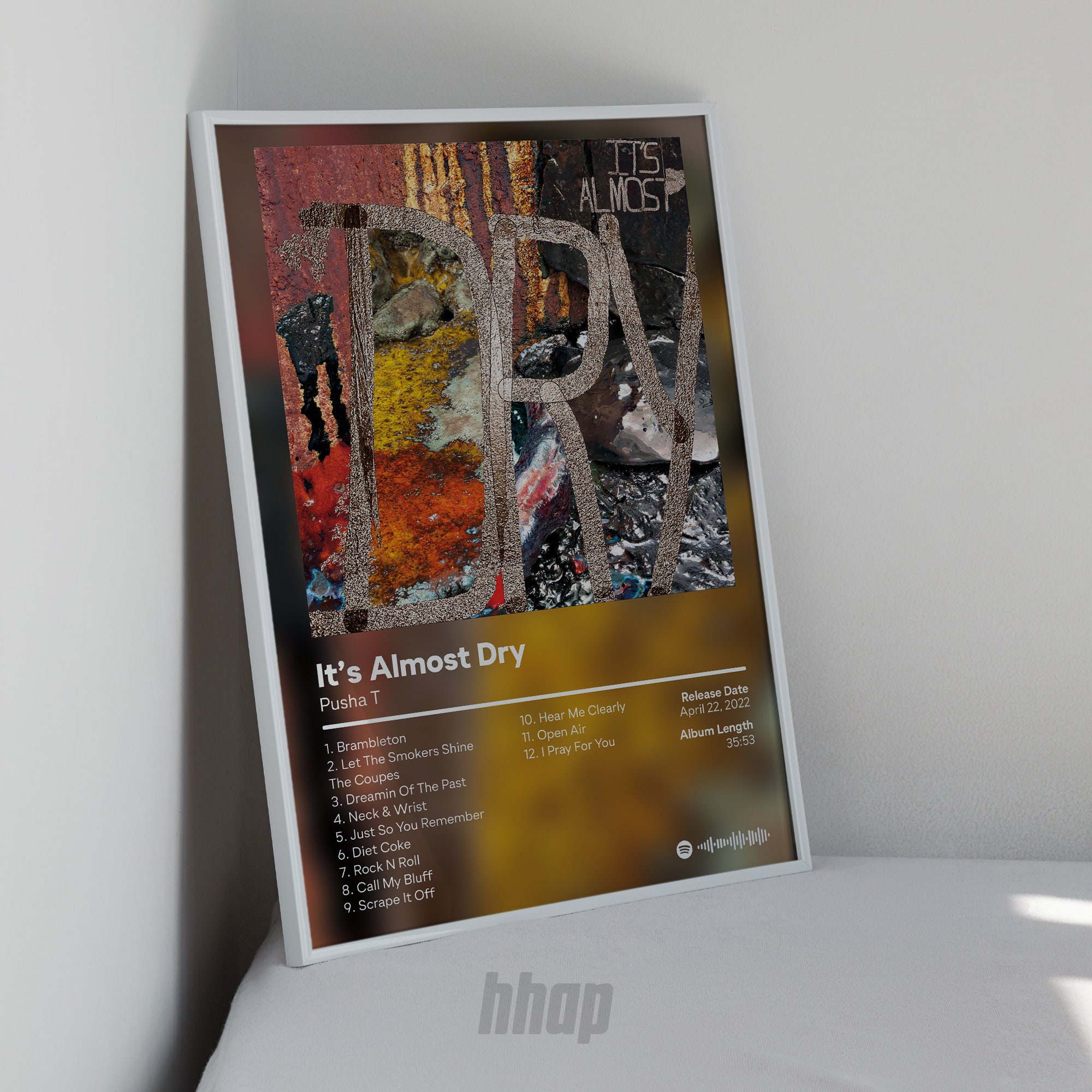 Pusha T - It's Almost Dry - Album Poster sold by Studio VOLLAERSZWART ...