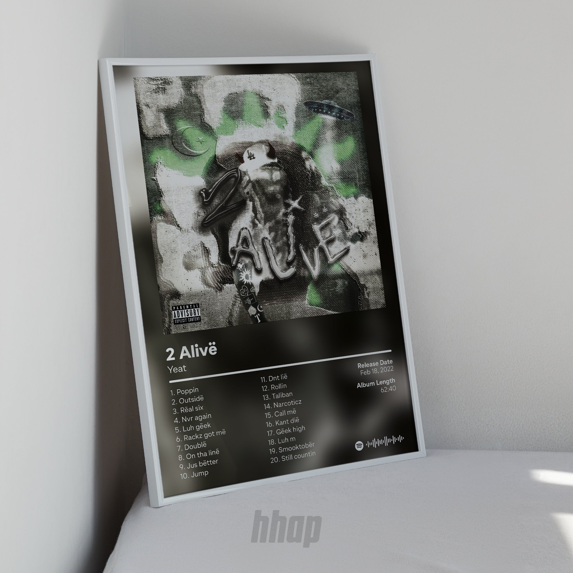 Yeat - 2 Alive Album Cover Poster - Yeat Rapper Poster by Ian Wheeler | Printblur
