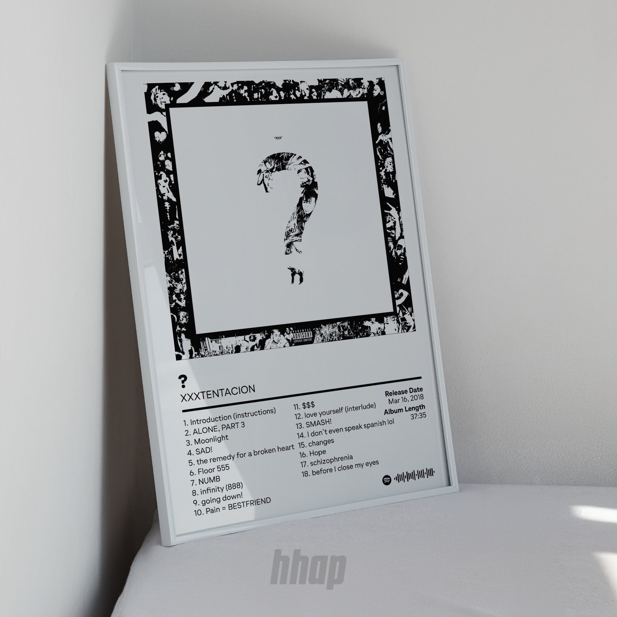 Xxxtentacion Album Cover Poster Hip Hop Wall Art