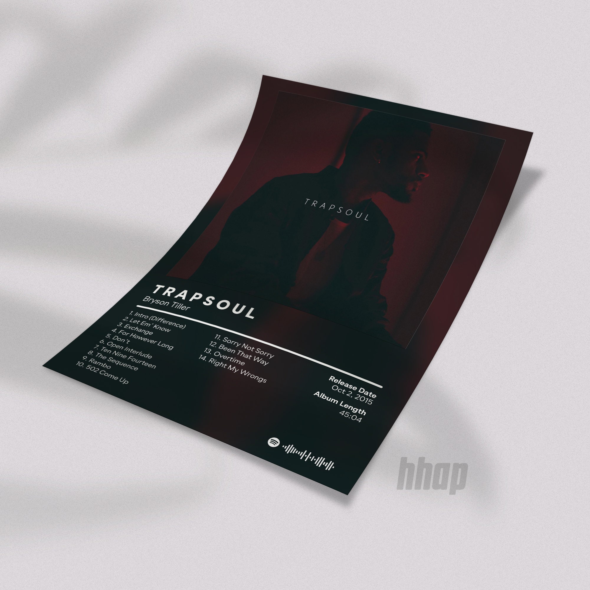 Bryson Tiller - Trapsoul - Album Poster sold by Sergio Ingravalle | SKU ...