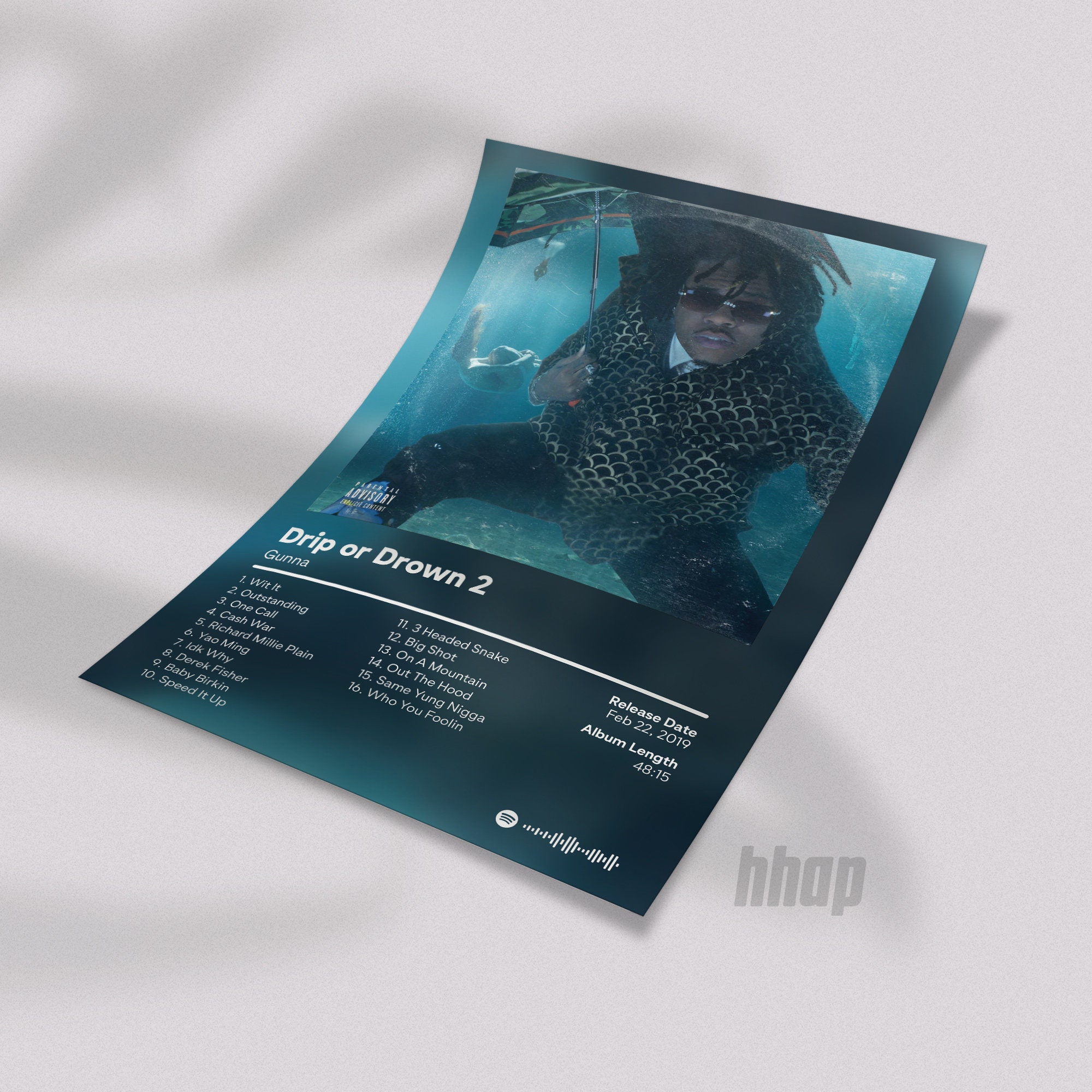 Gunna - Drip or Drown 2 Album Cover Poster sold by Workship Studio ...