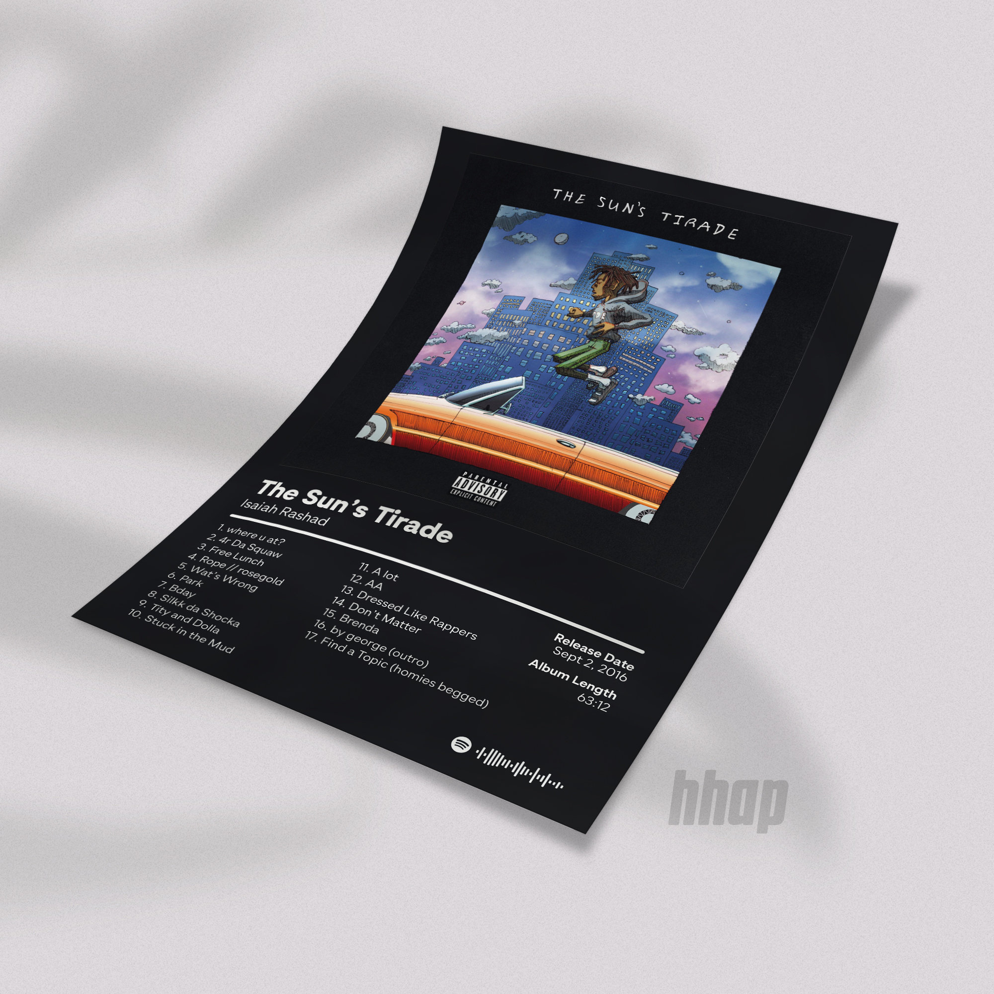 Isaiah Rashad - The Sun's Tirade - Album Poster sold by Yellow-Joyann ...