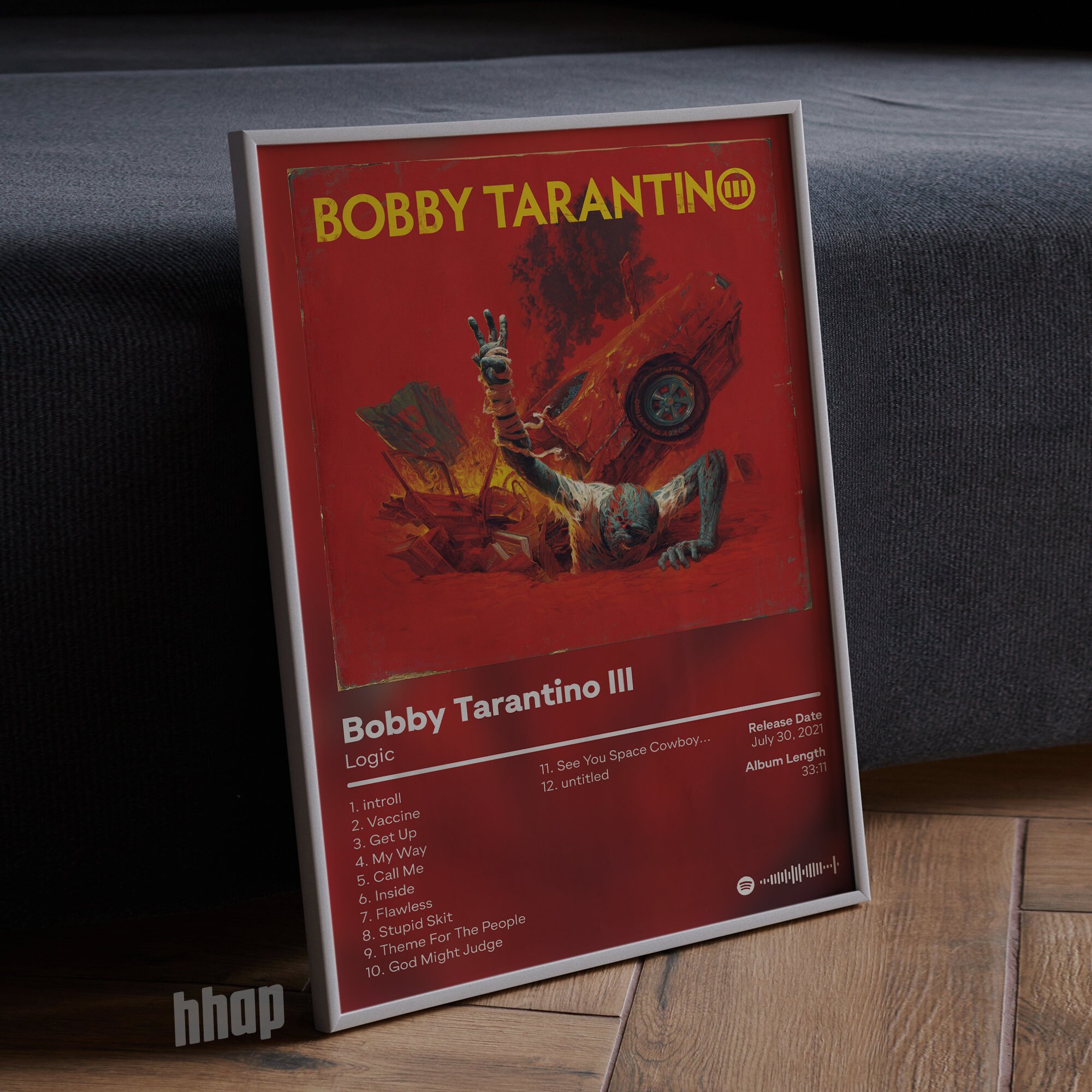 Logic - Bobby Tarantino III - Album Cover Poster - Hip Hop Album Logic - Bobby Tarantino III - Album Cover Poster - Hip Hop Album