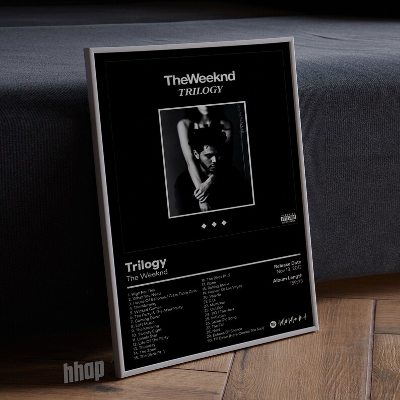 The Weeknd Trilogy Custom Album Print Hip Hop Wall Art - Etsy