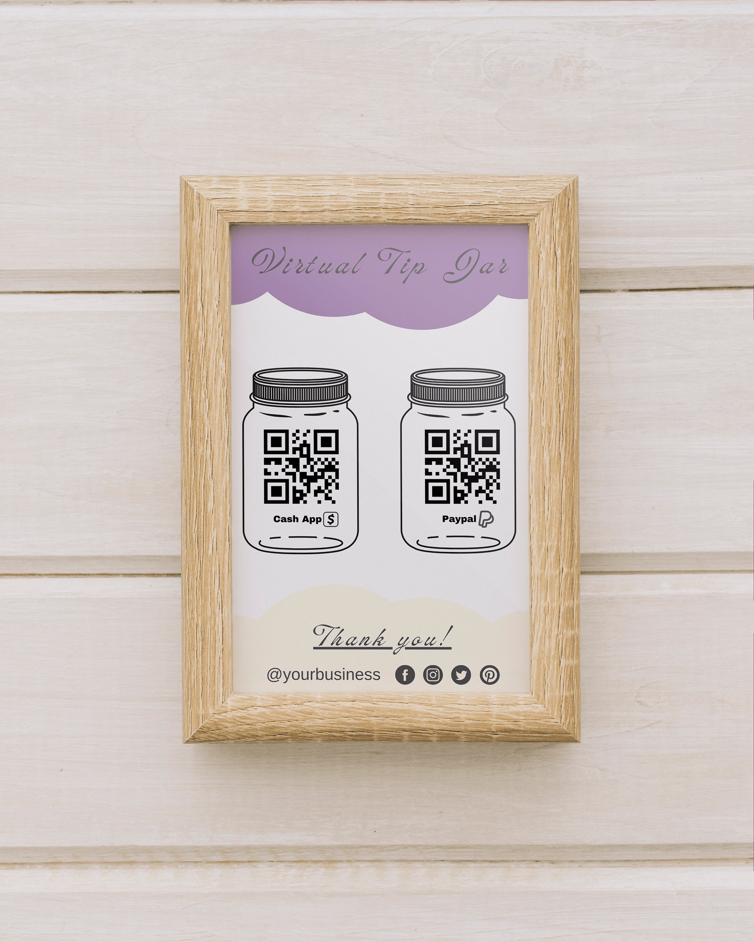 Editable Tips Sign Canva Template, Tip Your Bartender Sign, Cash App ...