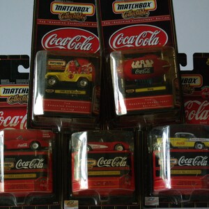Set of 5 Unopened Coca-cola Matchbox Collectibles in 1/64 Diecast Still ...