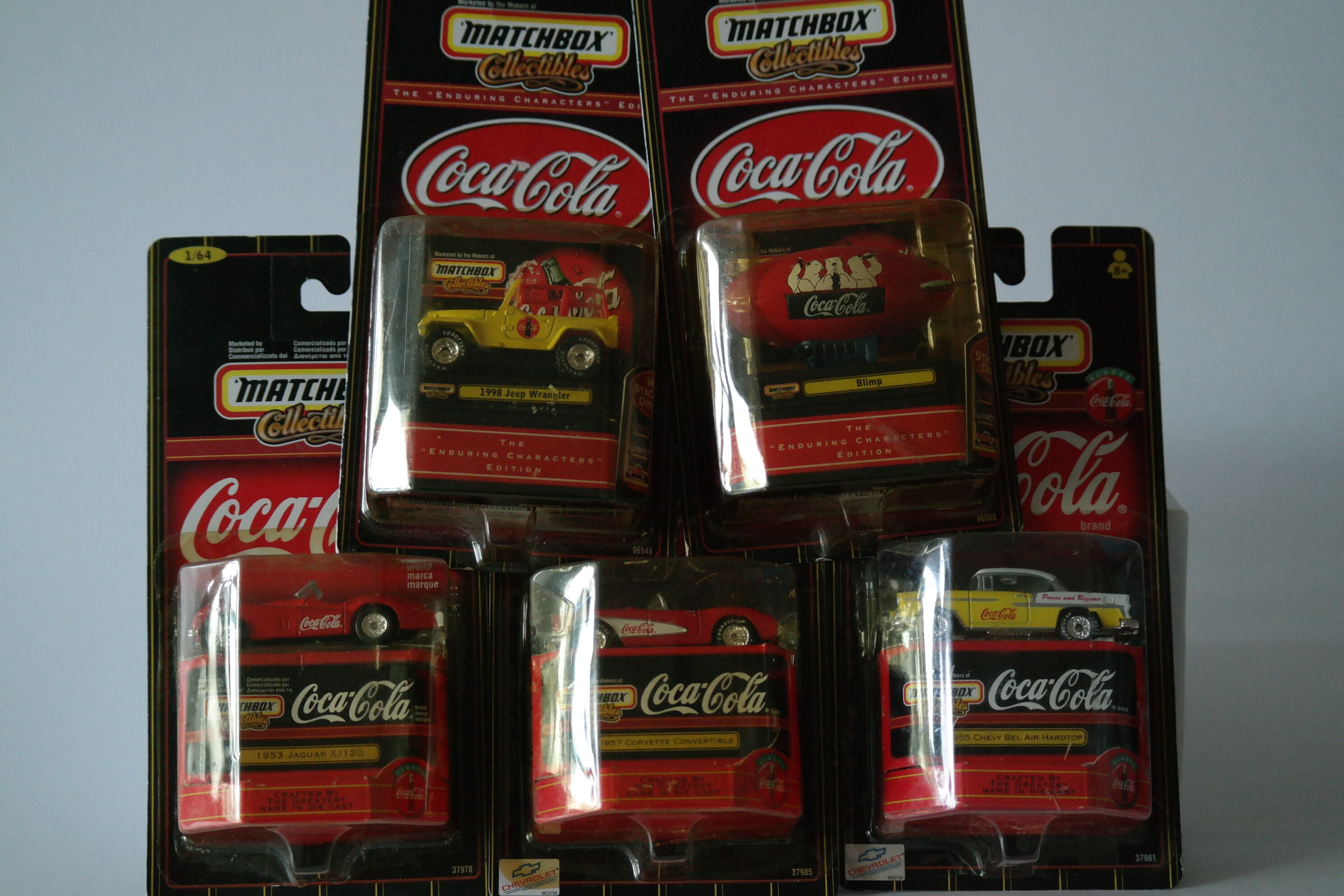 Set of 5 Unopened Coca-cola Matchbox Collectibles in 1/64 Diecast Still ...