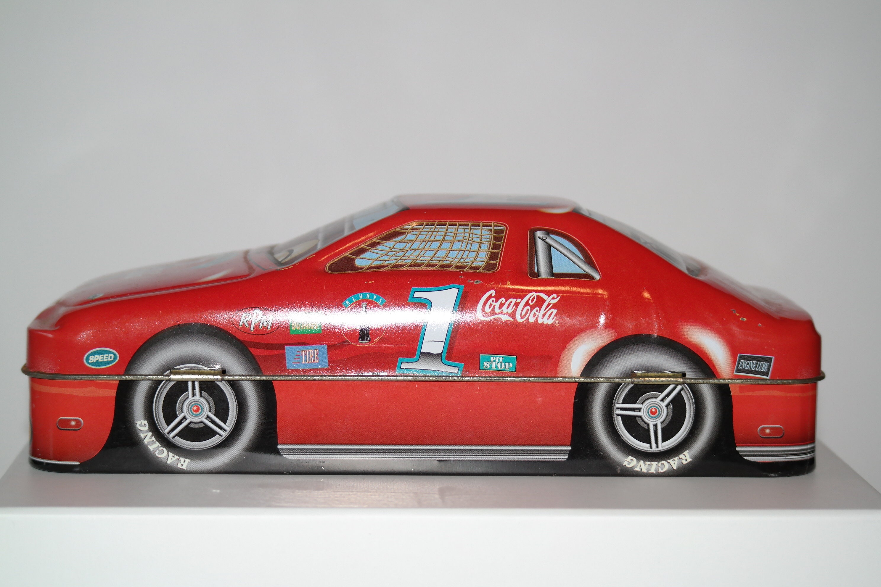 Vintage 1998 Coca-cola Racing Car Tin Collector's Edition Red Coke Race ...