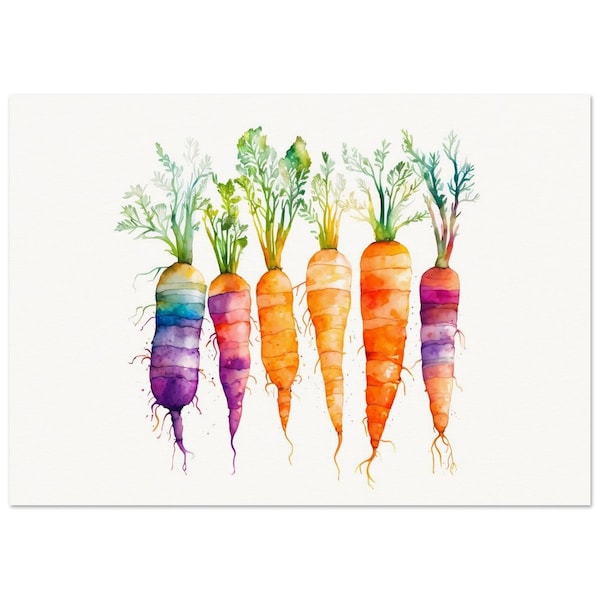 Watercolor Carrots - Etsy
