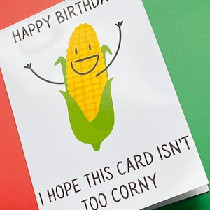 Funny Corn Birthday Card: Custom Message, Celebration Card - Etsy