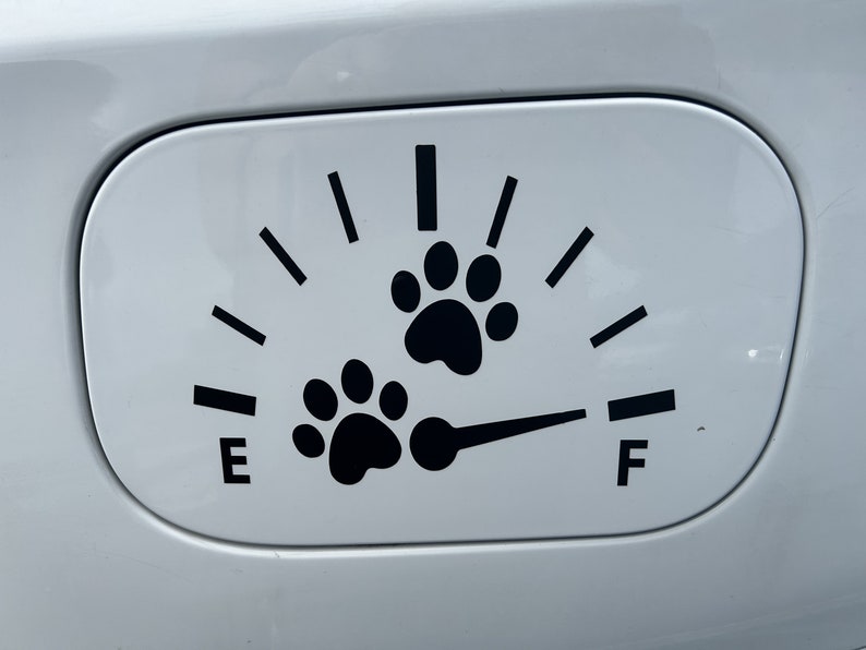 Gas Tank Fuel Gauge Dog Paw Print Sticker Decal for Car - Etsy