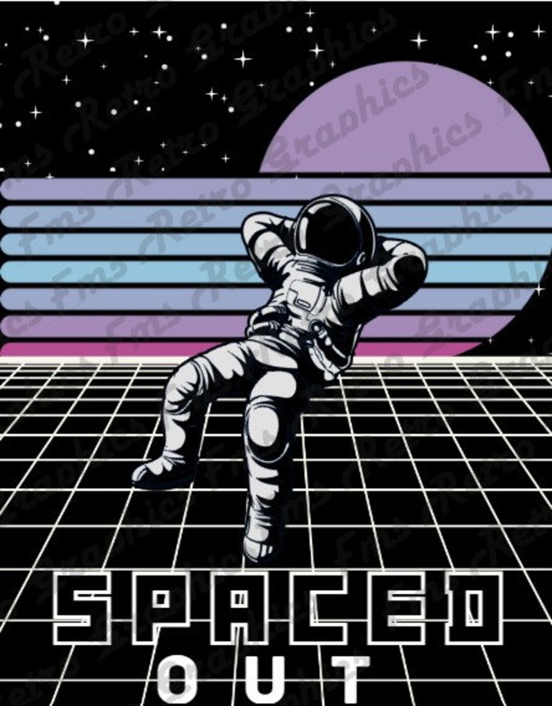 Spaced Out PNG File, Astronaut Png, Sublimation Design, Cartoon Space ...