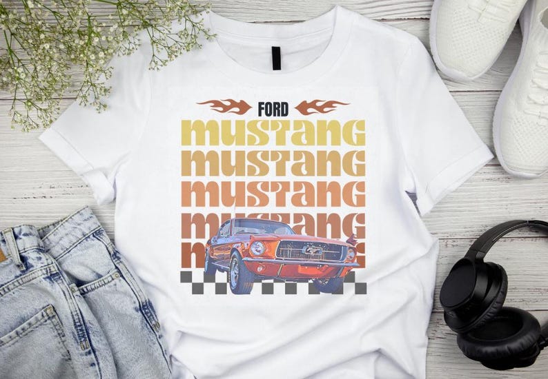 Retro Mustang PNG Design - Etsy