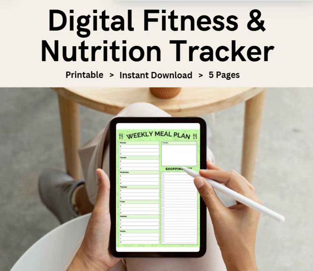 Printable Fitness and Nutrition Tracker / Meal Planner and Workout Log ...