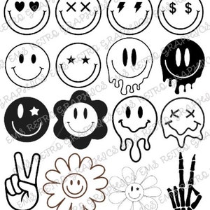 Bundle of 50 Groovy SVG/PNG Files - Etsy