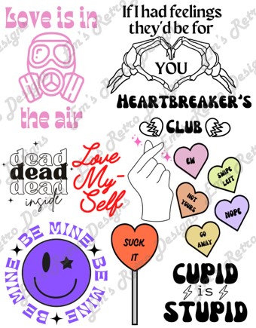 Anti-valentine SVG Bundle of 10 - Etsy
